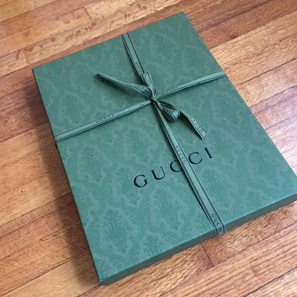 Gucci | Other | Gucci Print Gift Box Tissue Ribbon | Poshmark